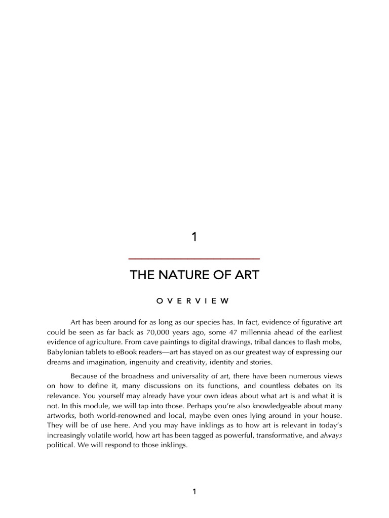 ARTS 1 Module 1 Study Guide | PDF | The Arts | Liberal Arts Education