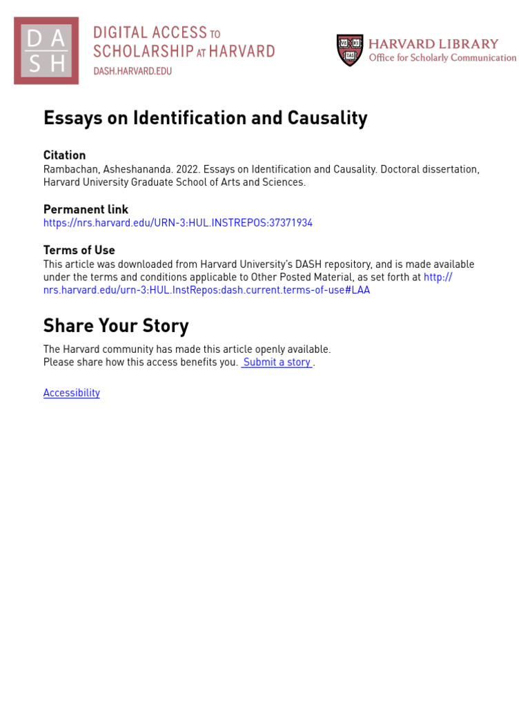 Asheshrambachan Harvard EconomicsPhD Dissertation Revised | PDF ...