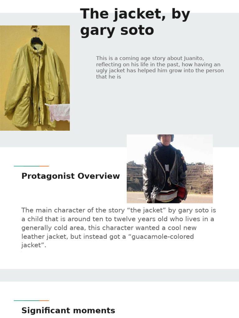 The Jacket, by Gary Soto | PDF | General Fiction