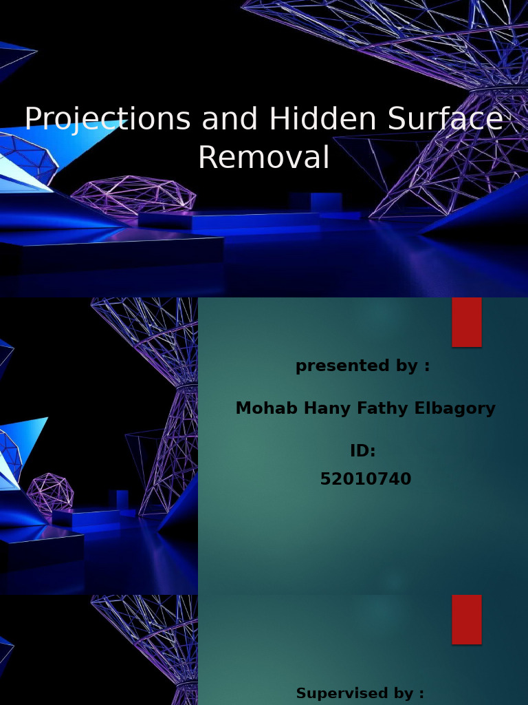 Projections and Hidden Surface Removal (1) M | PDF | 3 D Computer ...