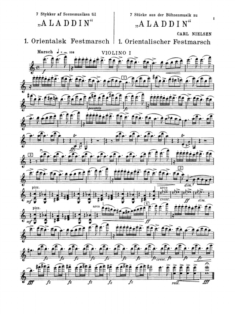 Nielsen-Aladdin-Suite - 11 Violins I | PDF