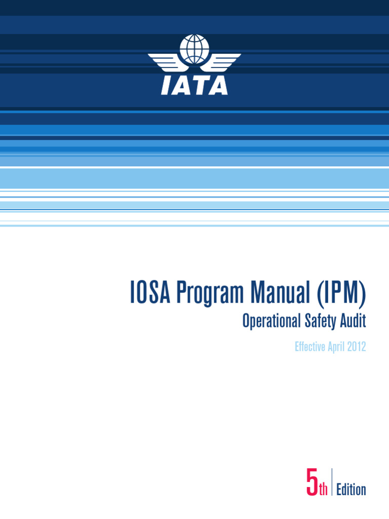 IOSA Program Manual Overview | PDF | Audit | Business