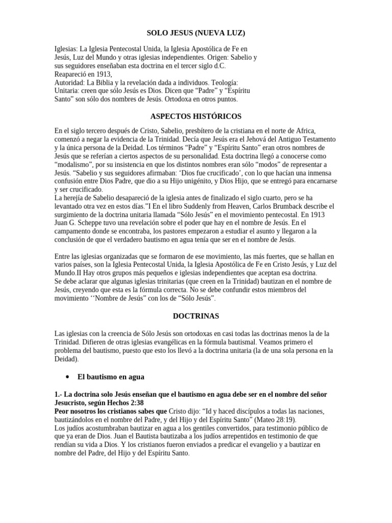 Resumen de Zobeida Solo Jesus | PDF | Jesús | espíritu Santo