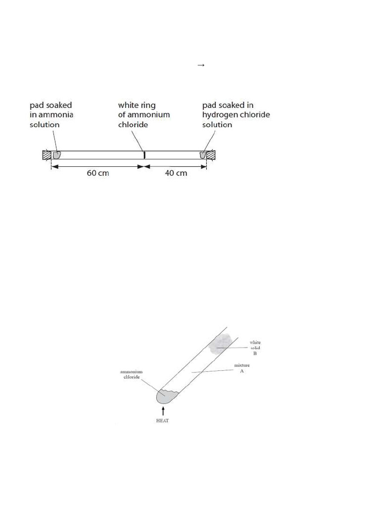 Diffusion Experiments Past Paper Questions | PDF | Gases | Chemistry