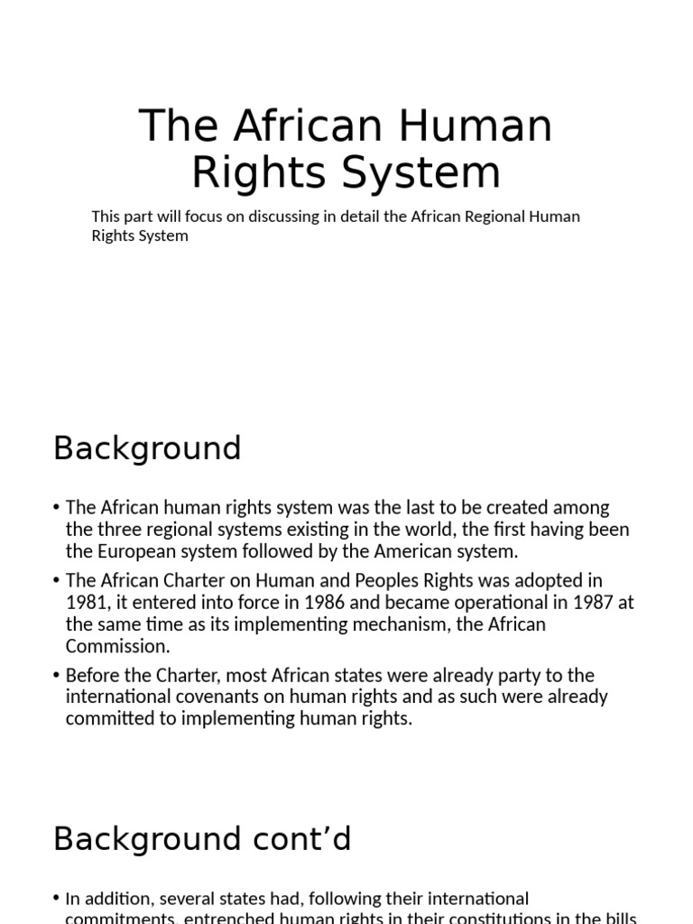LPU 3975 The African Human Rights System 8 | PDF | Human Rights ...