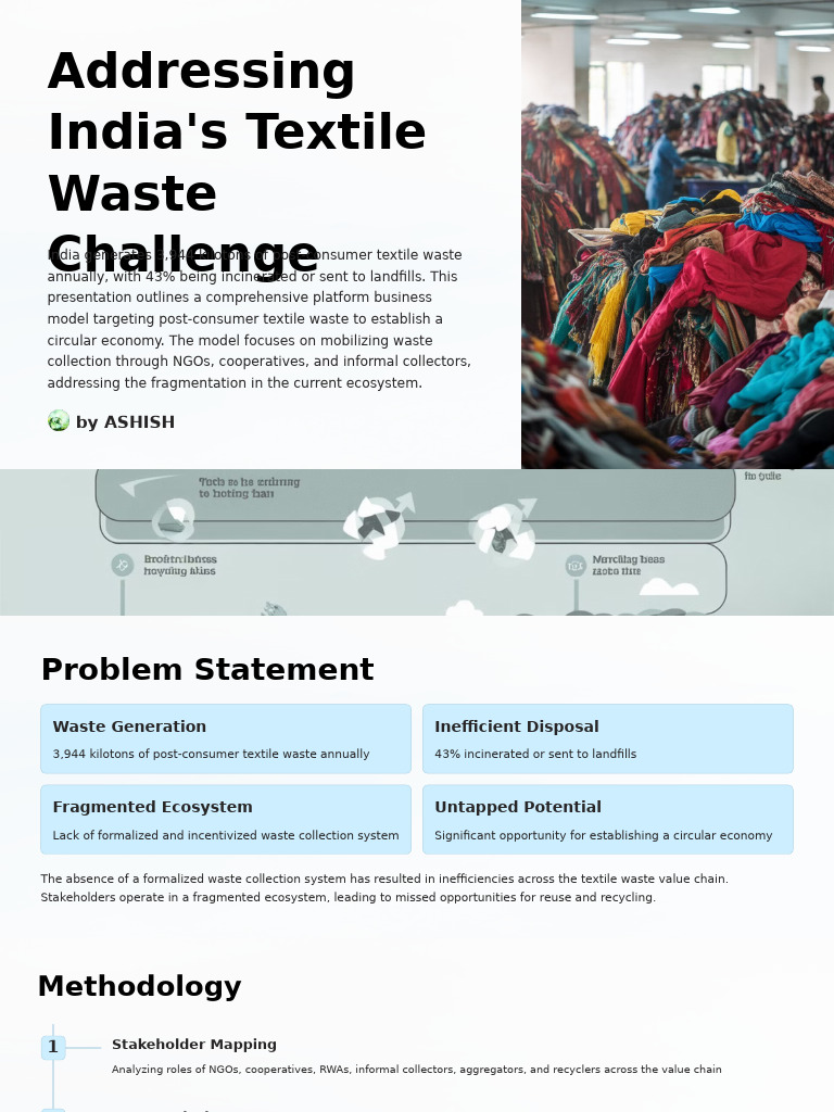 Addressing Indias Textile Waste Challenge | PDF | Recycling | Waste