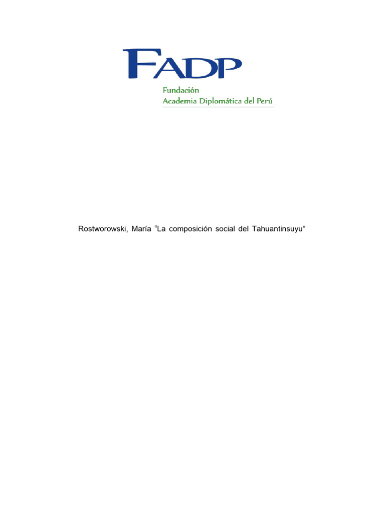 Composicion Social Tahuantinsuyo | PDF | Información del gobierno ...