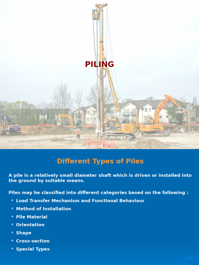 Types and Methods of Pile Installation | PDF | Deep Foundation ...