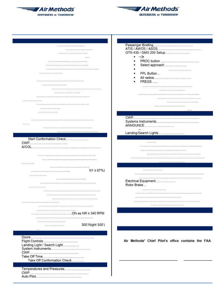 AS350B3e Checklists-Master | PDF | Transport | Aerospace