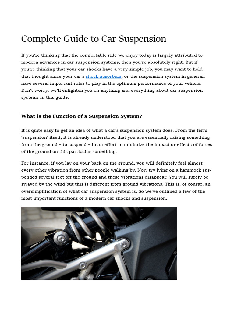 Suspension | PDF | Axle | Mechanical Engineering