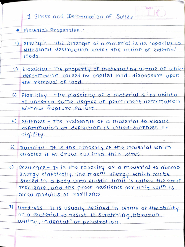 SOM Unit-1 | PDF | Stress (Mechanics) | Young's Modulus