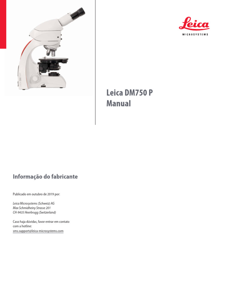 Manual do Leica DM750 P | PDF | Embalagem e rotulagem | USB