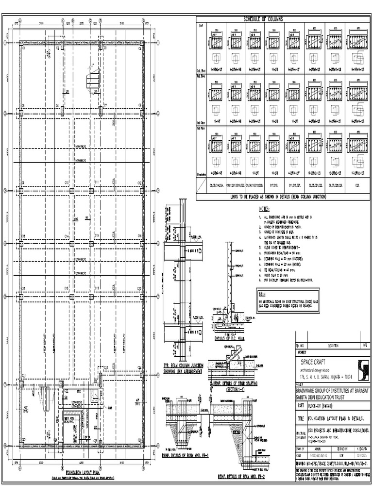 Foundation Layout - BL 14 | PDF