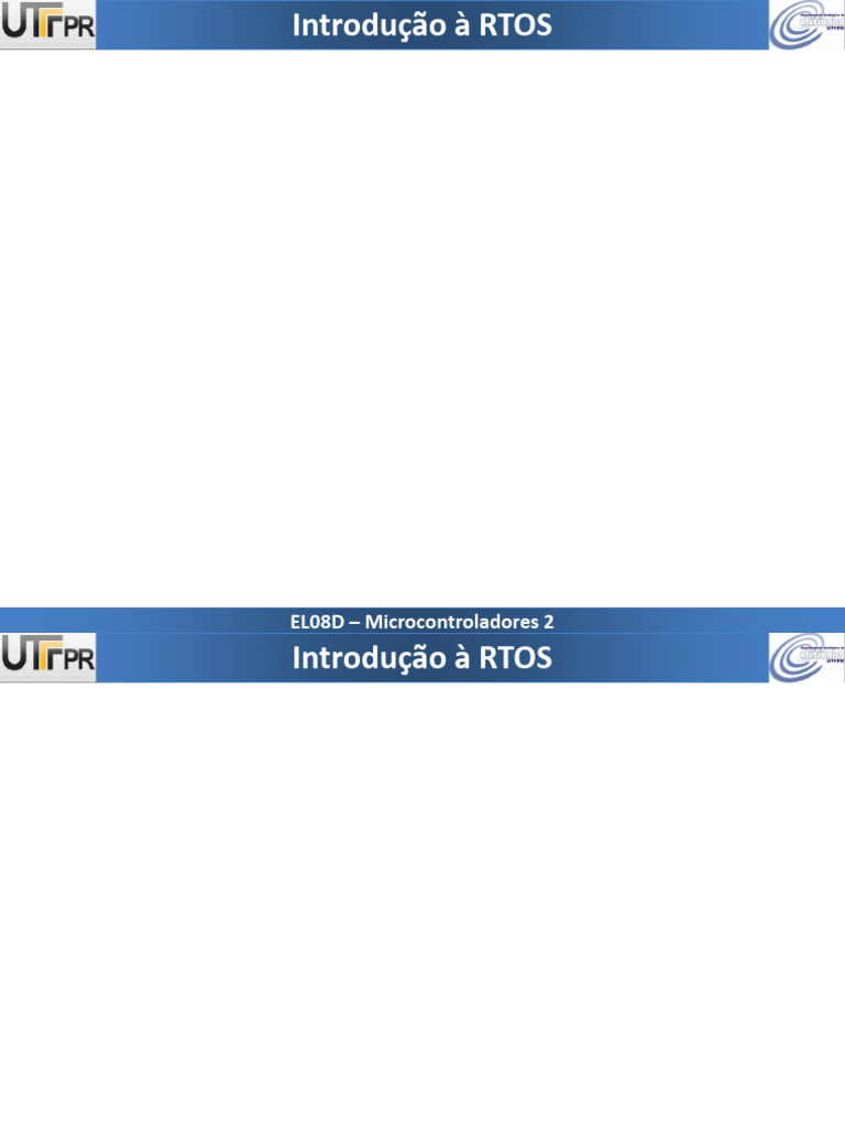 GK 2020 01 Aula08-Rtos Introducao | PDF | Agendamento (informática) | Sistema operacional