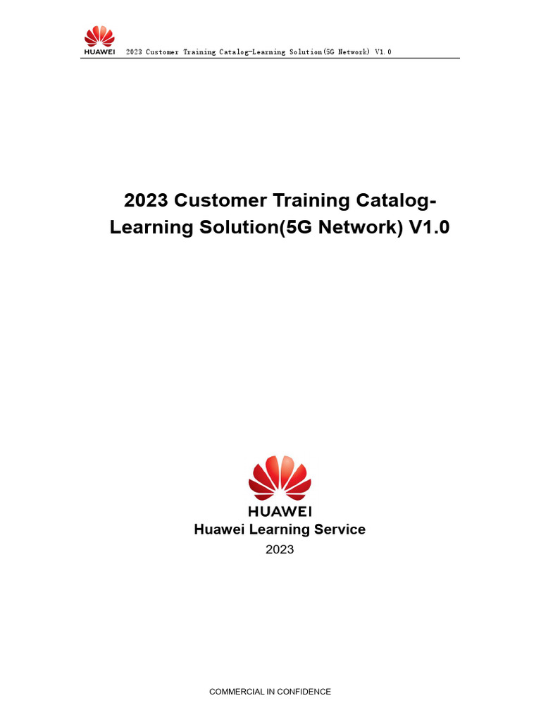 Huawei Training Catalog-Learning Solution (5G Network) | PDF ...