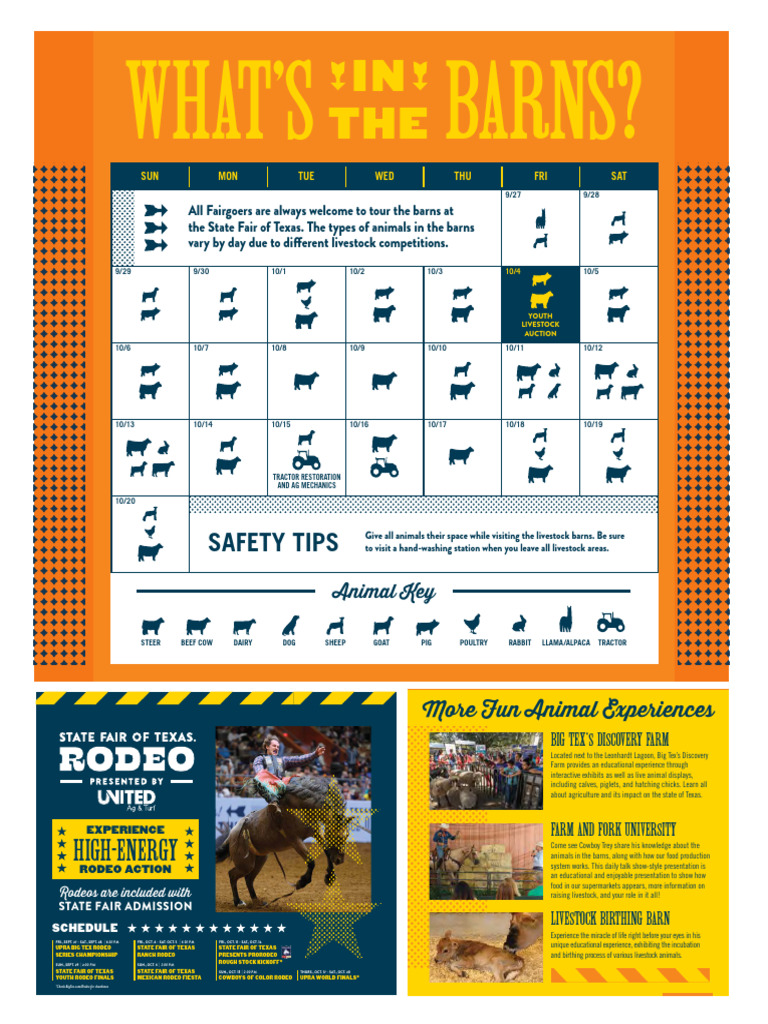 2024 SFT Livestock Schedule | PDF | Cattle | Farms