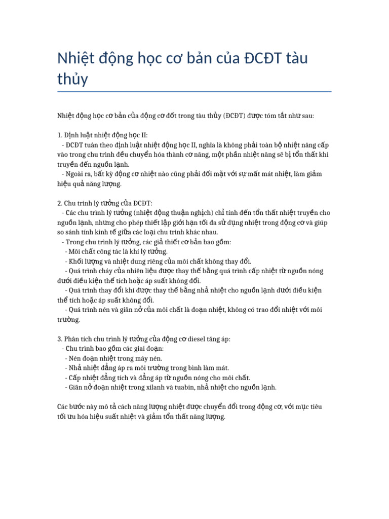 Nhiet Dong Hoc DCDT Tau Thuy | PDF