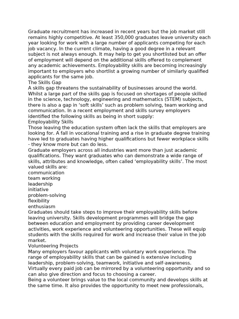 Graduate Recruitment Has Increased in Recent Years But The Job Market ...