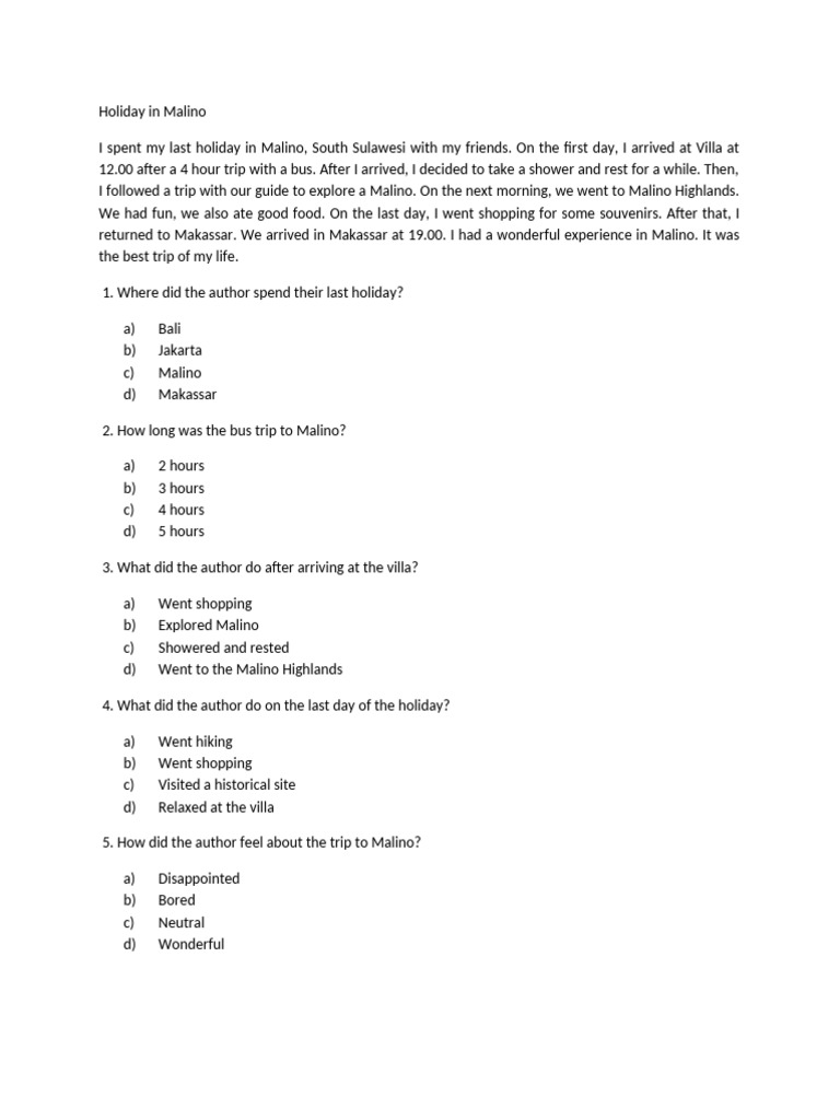 Recount text exercise | PDF