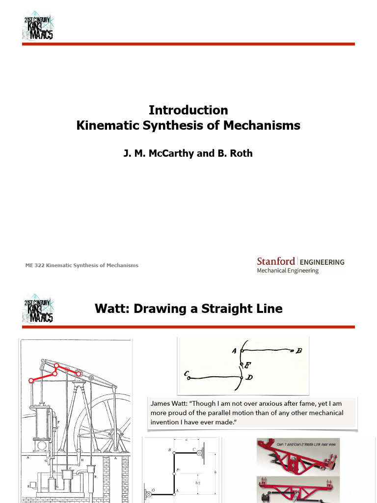 T1 Introduction To Kinematic Synthesis Small | PDF | Kinematics ...