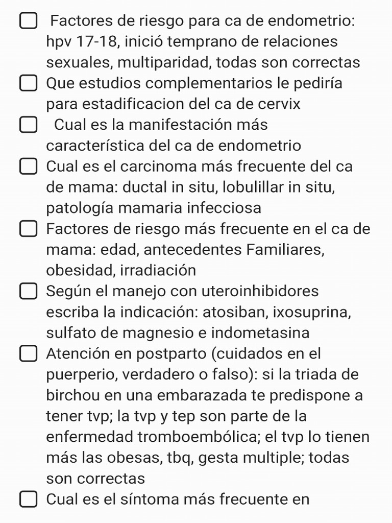 Examen de Gineco - 240511 - 154645 | PDF