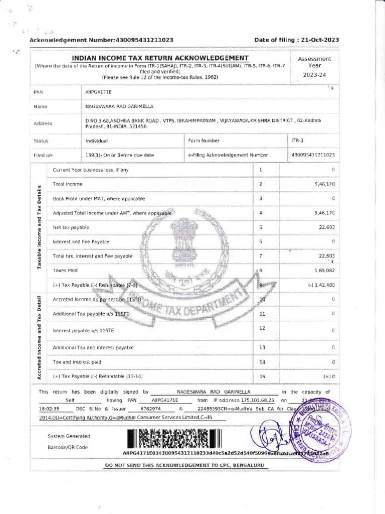 It+and+Balance+Sheet+2022 2023 | PDF | Income | Government Finances