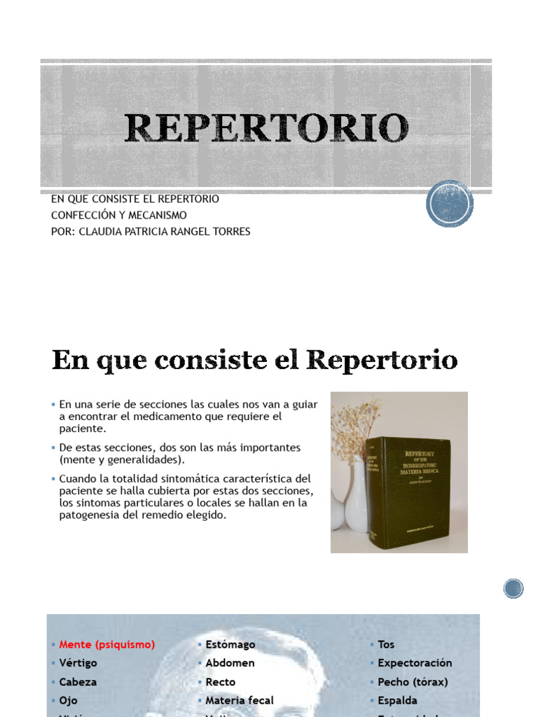 Repertorio Homeopático: Estructura y Uso | PDF | Tos | Medicina CLINICA