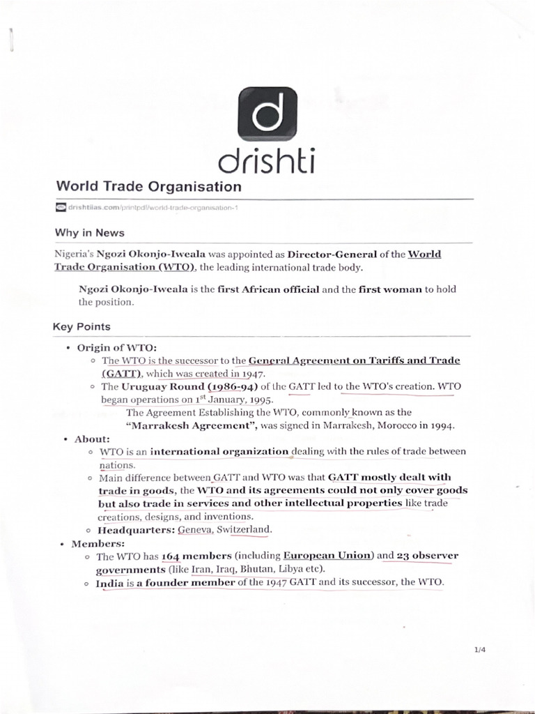 WTO | PDF