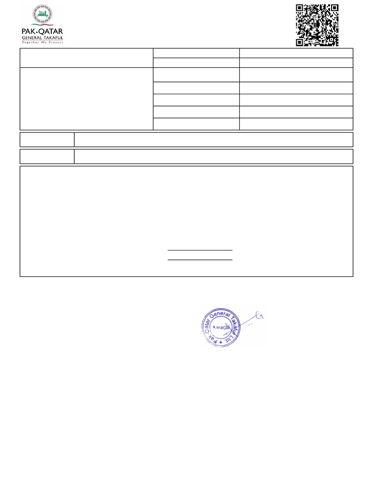 Debit Note for Takaful Contribution | PDF