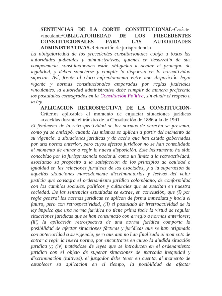 Sentencias de La Corte Constitucional +doris Ordeuz Apelacion | PDF | Caso de ley | Constitución