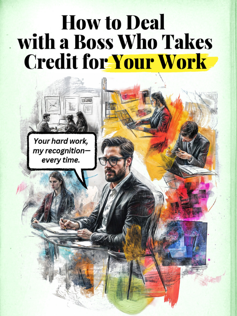 How To Deal With A Boss Who Takes Credit For Your Work | PDF