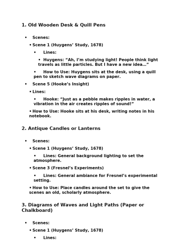 Historical Science Props for Light Experiments | PDF | Light | James ...