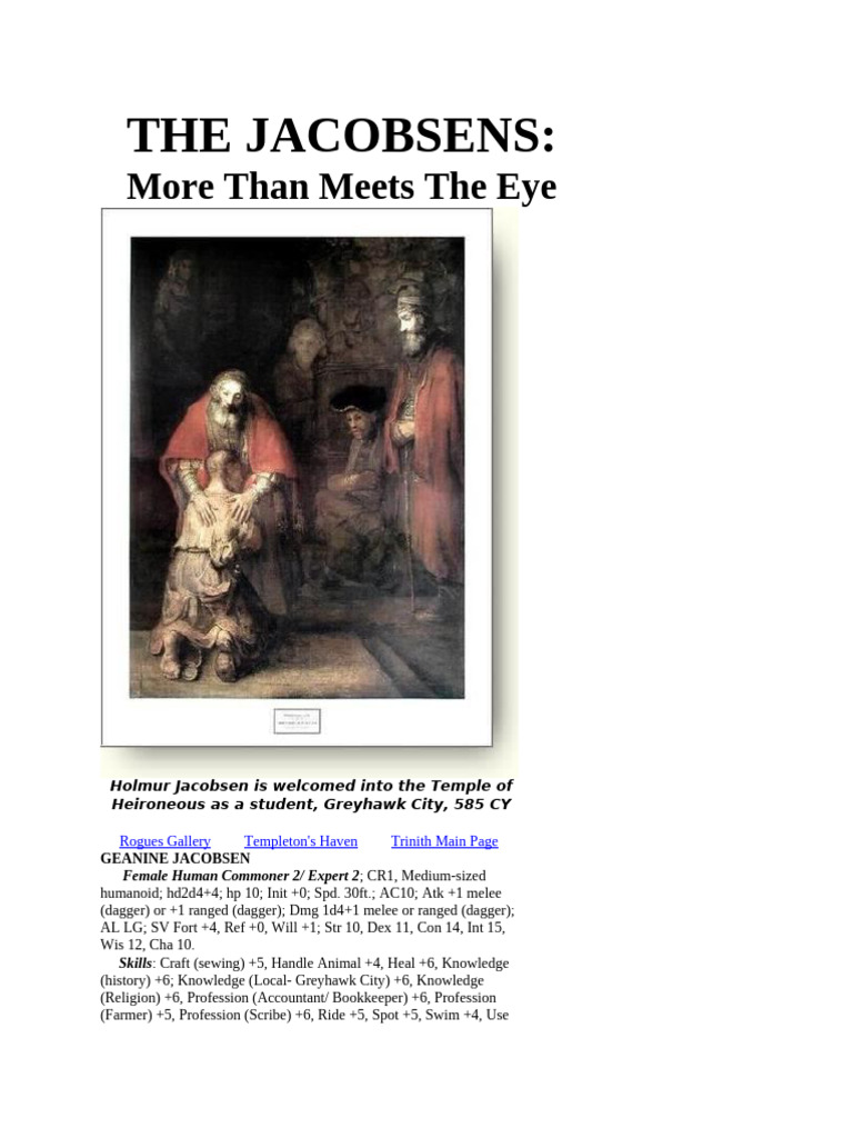 Jacobsen Family | PDF