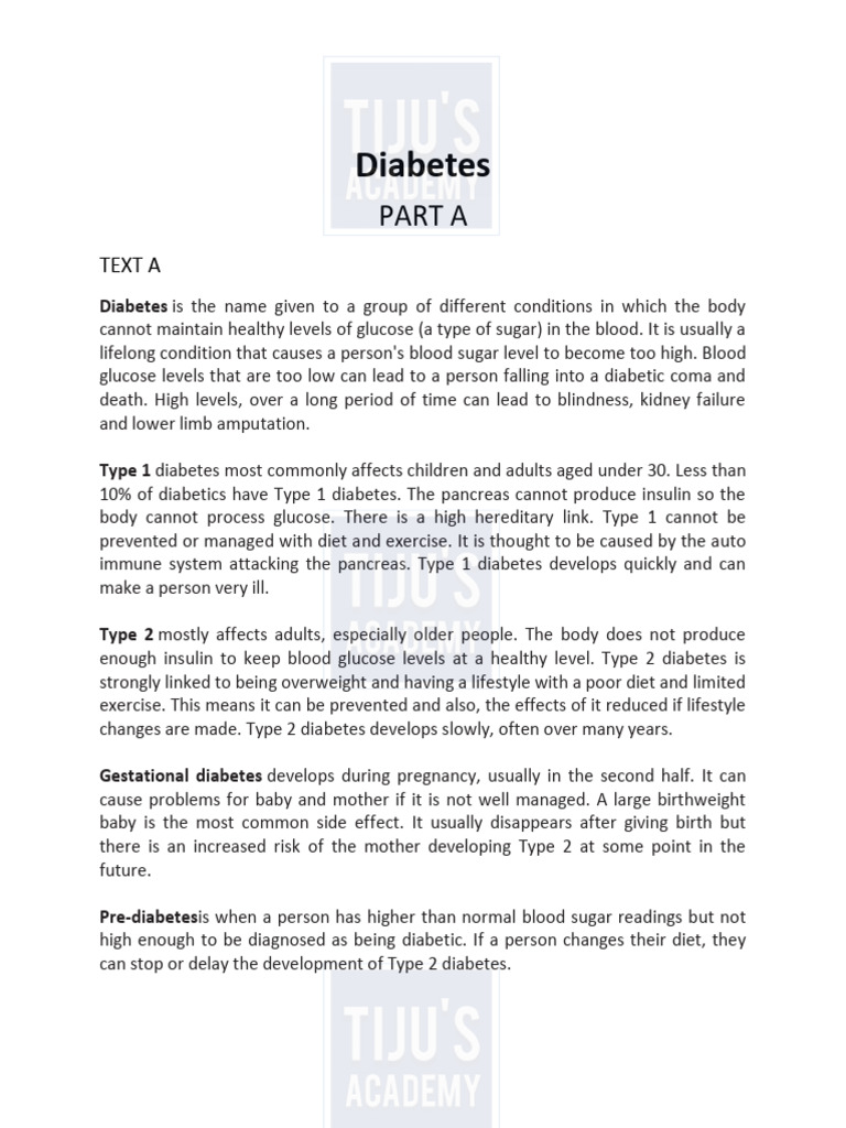 Reading 30 - Diabetes | PDF | Diabetes | Diabetes Management