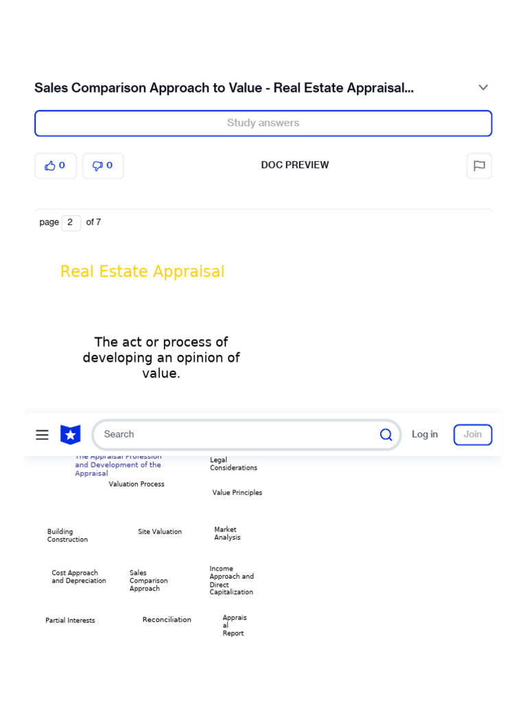 Sales Comparison Approach To Value - Real Estate Appraisal.. | PDF ...