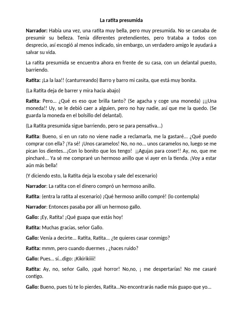 La Ratita Presumida | PDF