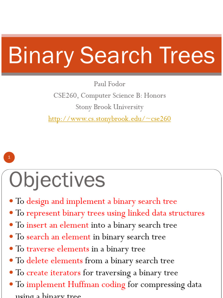 L25 Binary Search Trees Pdf Algorithms And Data Structures