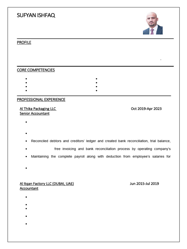 Sufyan Ishfaq: Profile | PDF | Accounting | Audit