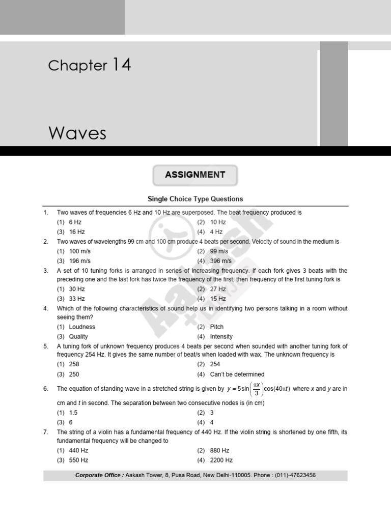 14. Waves | PDF | Waves | Frequency