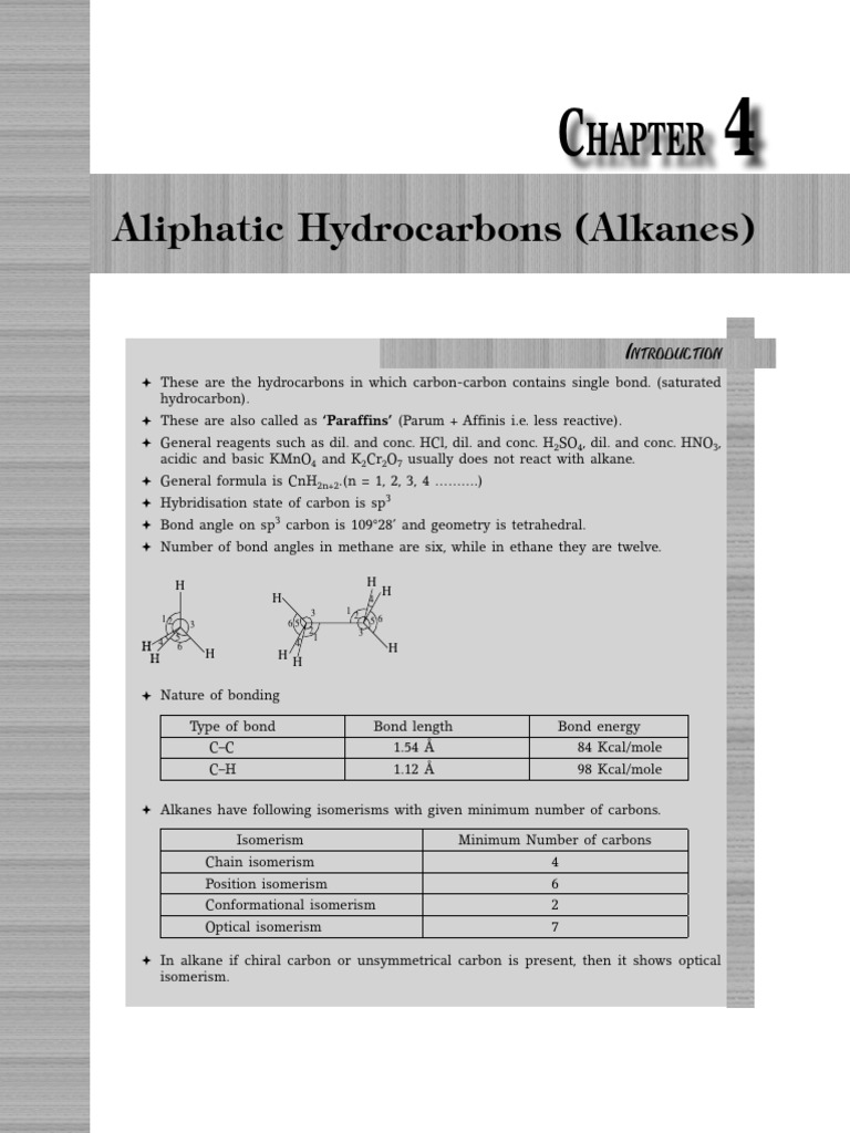IIT Main Chemistry Alkanes Master | PDF | Alkane | Methyl Group