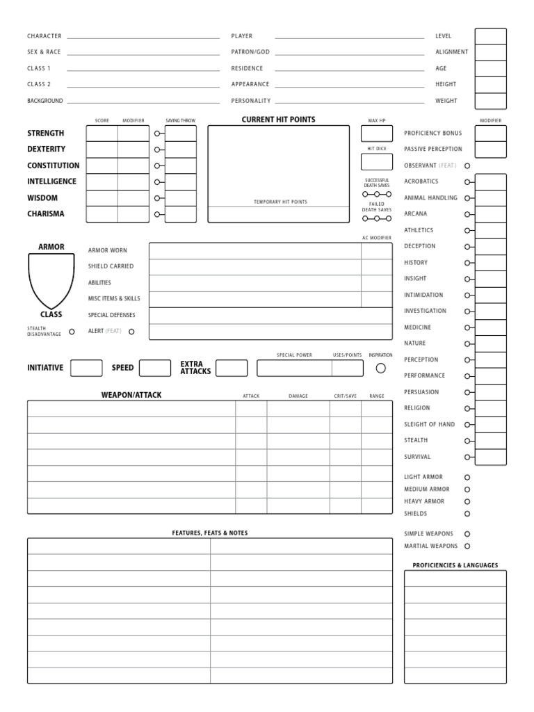 Passive Perception and Armor Class Guide | PDF | Gaming | Entertainment