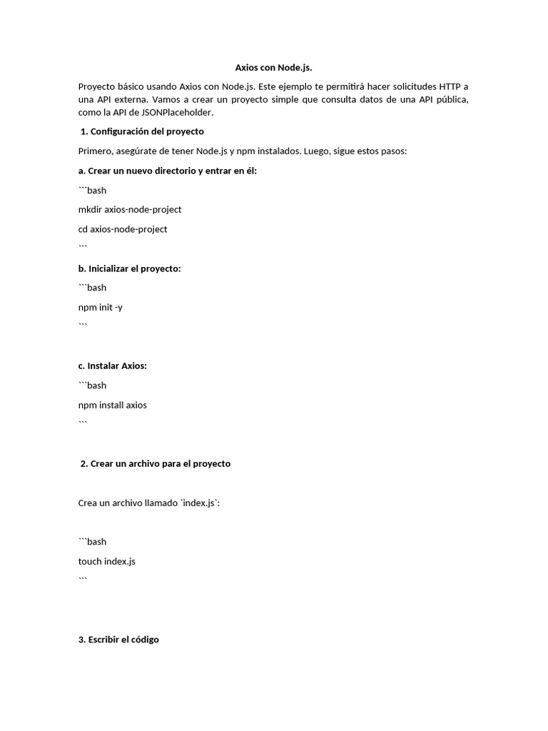 Axios Con Node | PDF