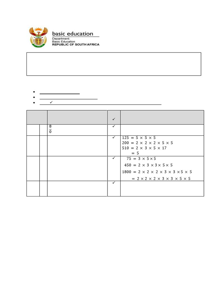2024 Grade 9 Mathematics Marking Guide | PDF | Algebra | Mathematical ...