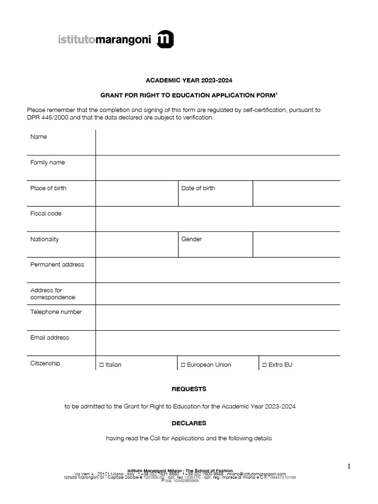 Application Form - DSU - ENG - FIRST+SECOND LEVEL - 23-24 - Eng | PDF ...