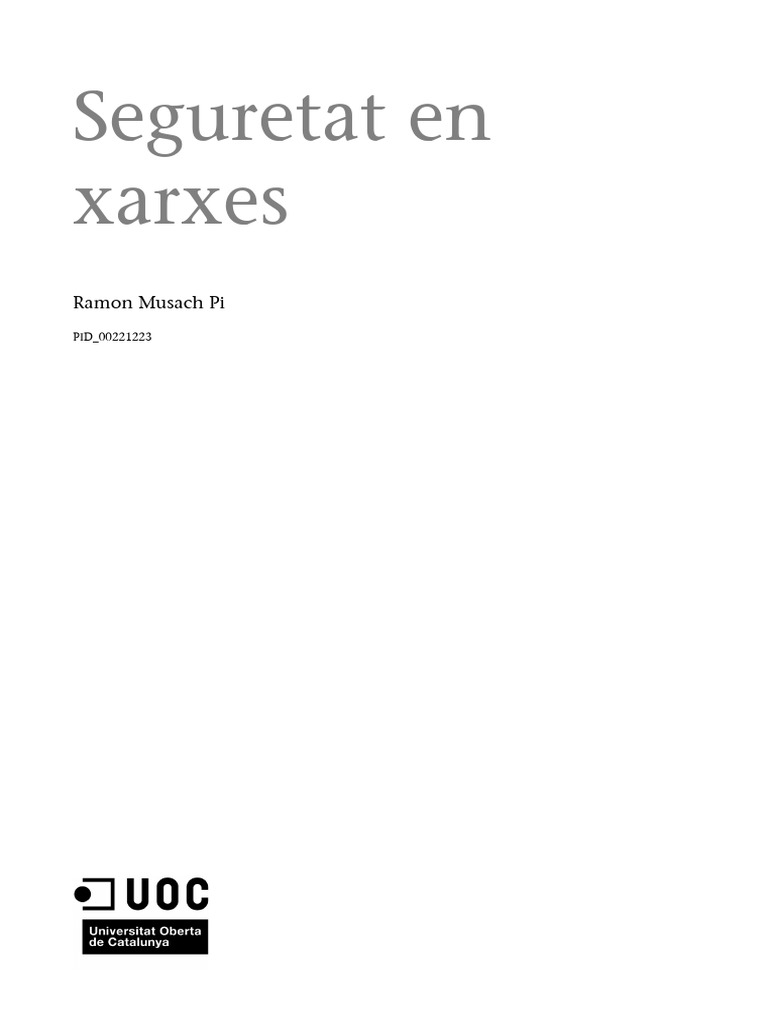 Mòdul 6. Seguretat en Xarxes | PDF