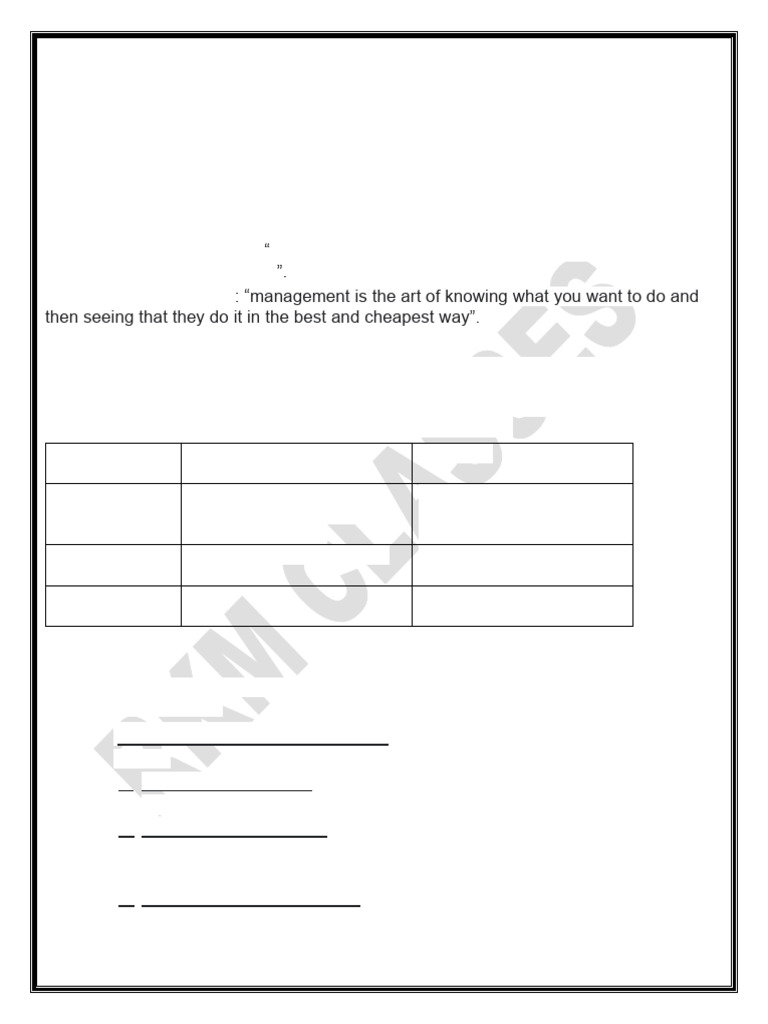 Class 12 Chapter 1 Management | PDF | Goal | Science