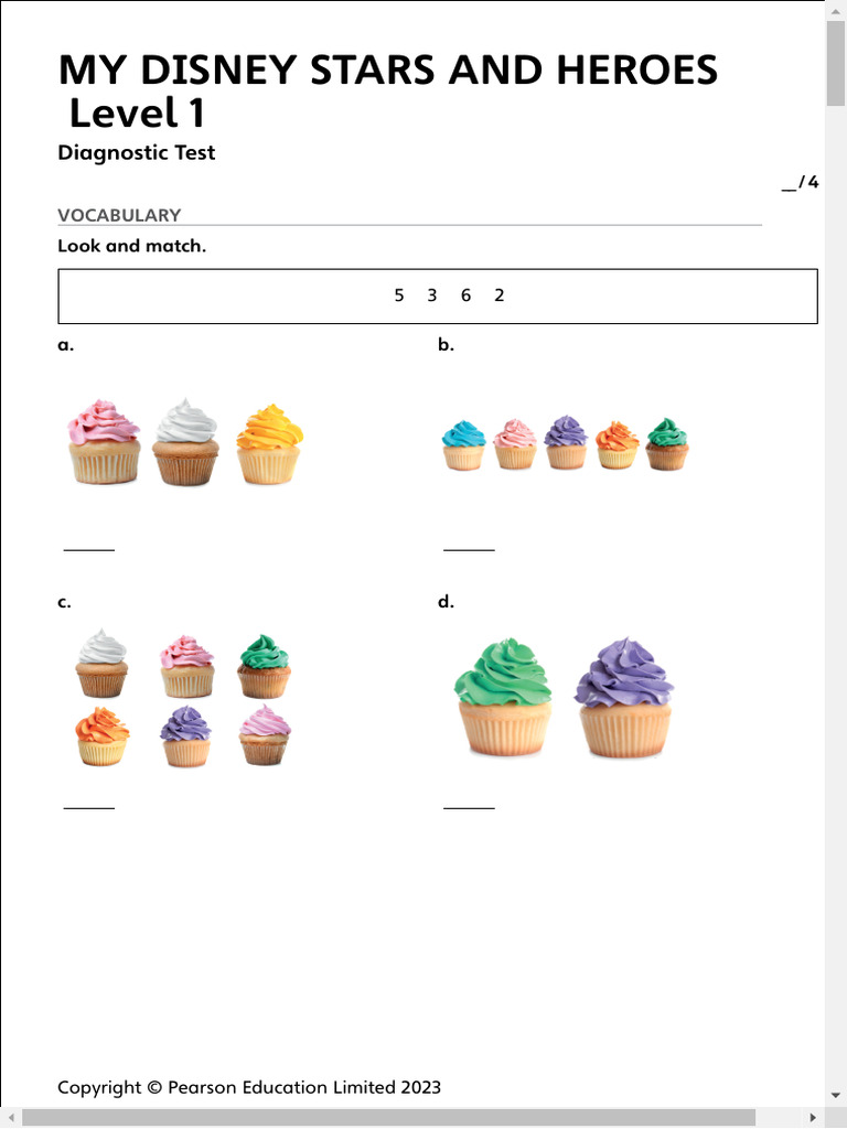 Disney Vocabulary Test for Kids | PDF