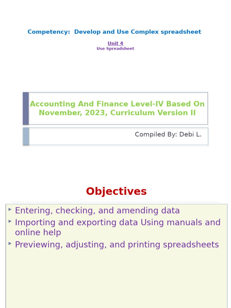Mastering Complex Spreadsheet Skills | PDF | Comma Separated Values ...