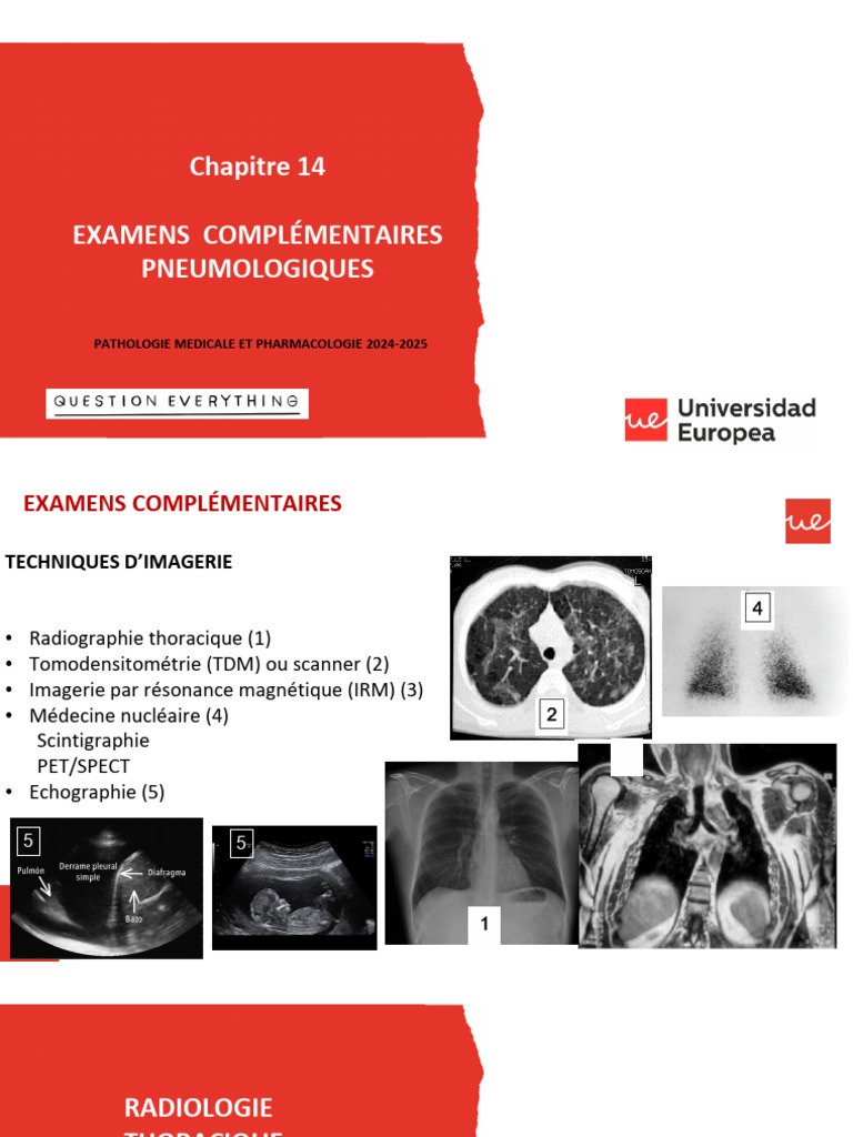 Examens Complémentaires en Pneumologie | PDF | Imagerie par résonance ...