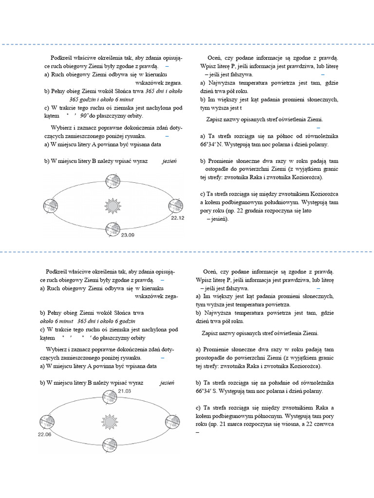 Ruch Obiegowy Ziemi | PDF